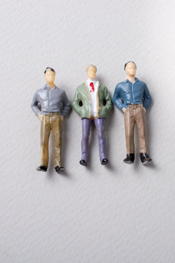 Tiny Figurine of Men Model in View Stock Image - Image of figure ...
