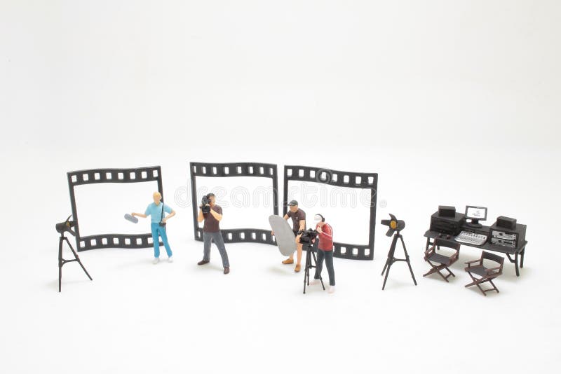 The Tiny Film Marker of Toy Figure Stock Image - Image of studio, small ...