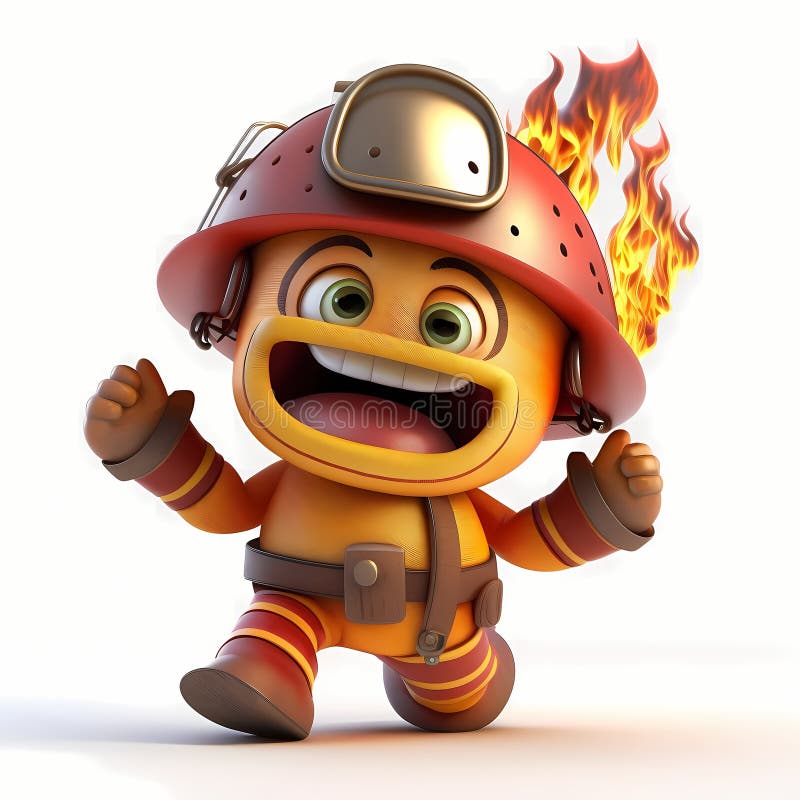 Tiny Fire Man. Generative AI Stock Photo - Image of uniform, person ...