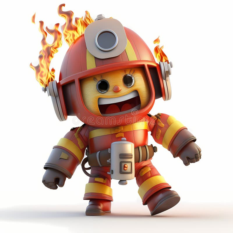 Tiny Fire Man. Generative AI Stock Photo - Image of fighter, people ...