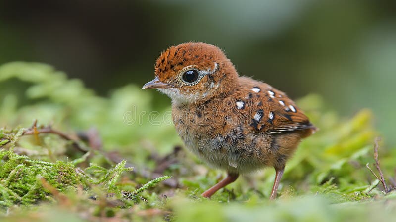 Tiny Fledgling Bird in Mossy Environment Stock Photo - Image of beauty ...