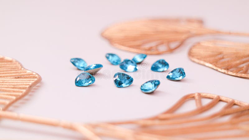 Tiny Blue Gems . Commonly Used for Jewelry Stock Photo - Image of ...