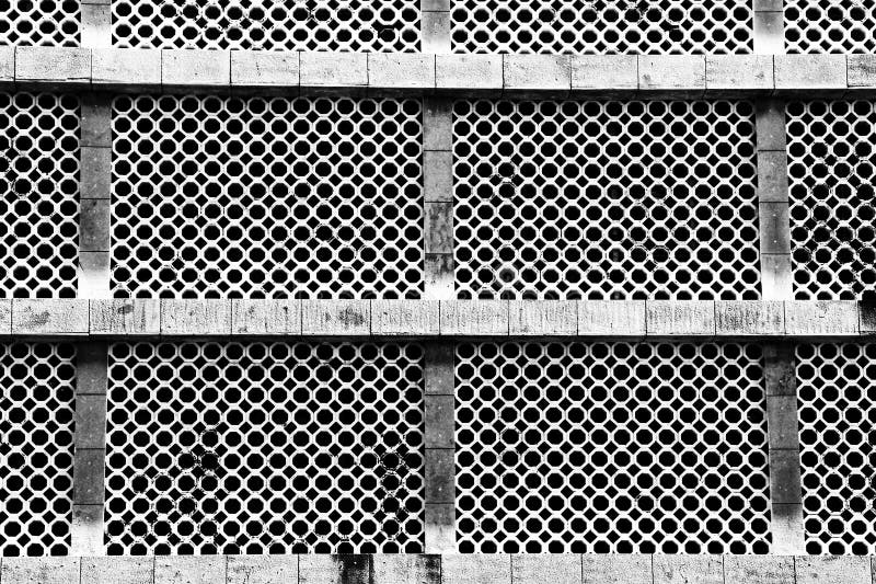 A Monochrome Architectural Pattern of Circles and Lines Stock Image ...