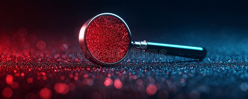 Tiny Glass Magnifier with Sparkling Texture Stock Illustration ...