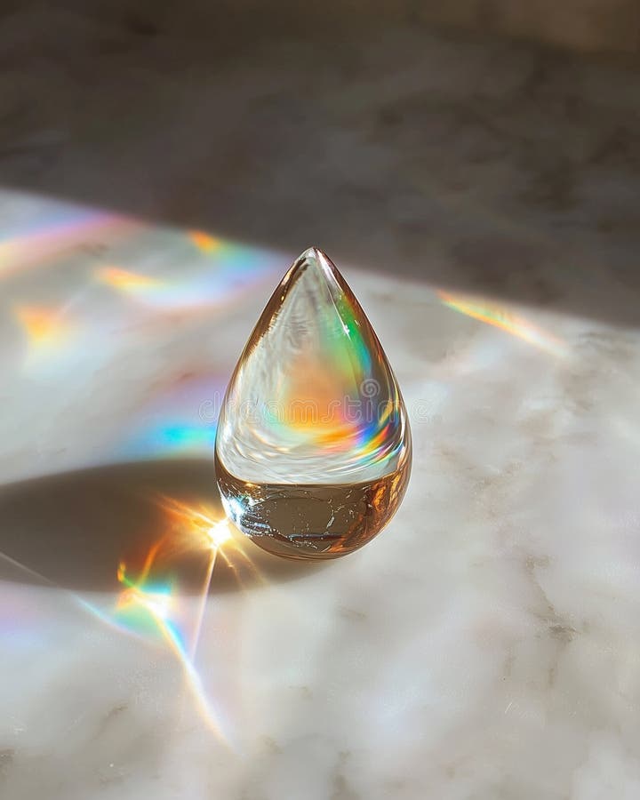 Tiny Glass Teardrop Sculpture Captures Sunlight and Creates Colorful ...