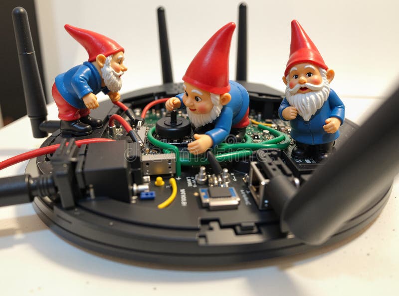 Tiny Gnomes in a Microworld Setting Fix Electronics Inside an Open Wi ...