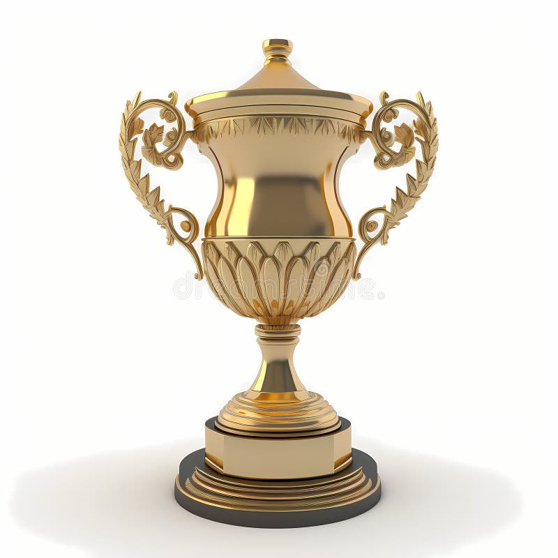 Tiny Golden Trophy. Generative AI Stock Illustration - Illustration of ...