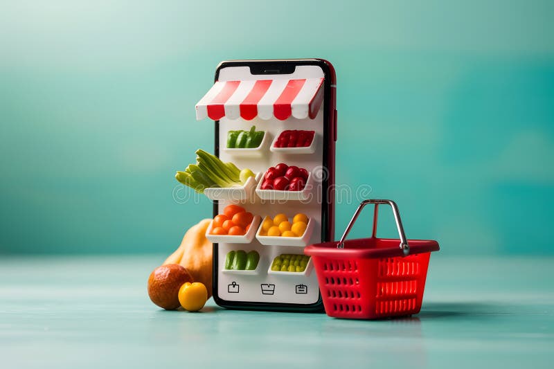 Tiny Grocery Store Display with Virtual Fresh Produce and Shopping ...