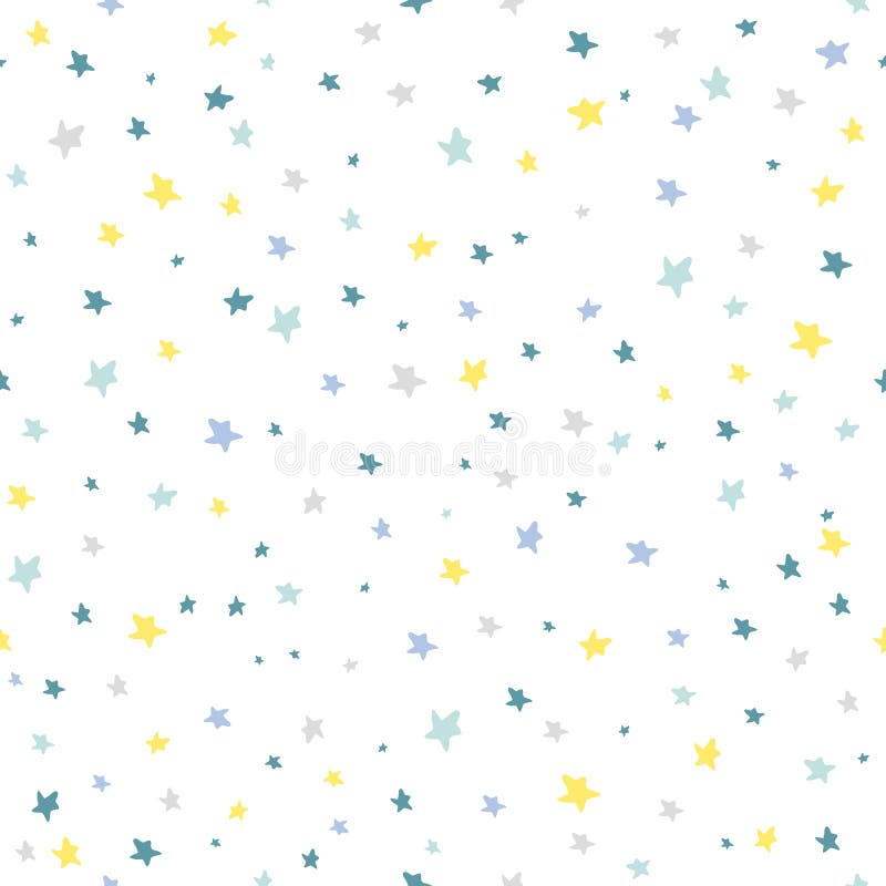 Tiny Hand Drawn Twinkle Stars Vector Pattern Stock Vector ...