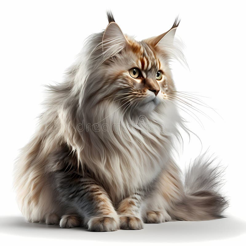 Tiny Adorable Long Hair Cat. Generative AI Stock Photo - Image of home ...