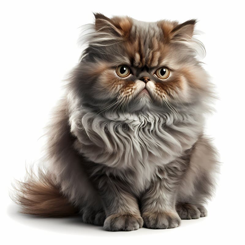 Tiny Adorable Long Hair Cat. Generative AI Stock Image - Image of ...