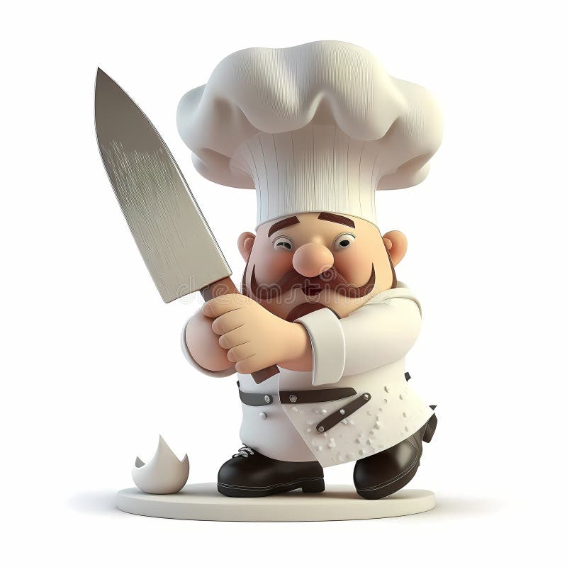 Tiny Happy Chef. Generative AI Stock Illustration - Illustration of ...