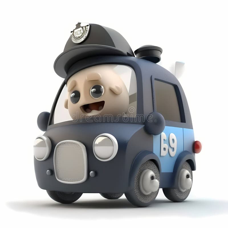 Tiny Happy Police. Generative AI Stock Illustration - Illustration of ...