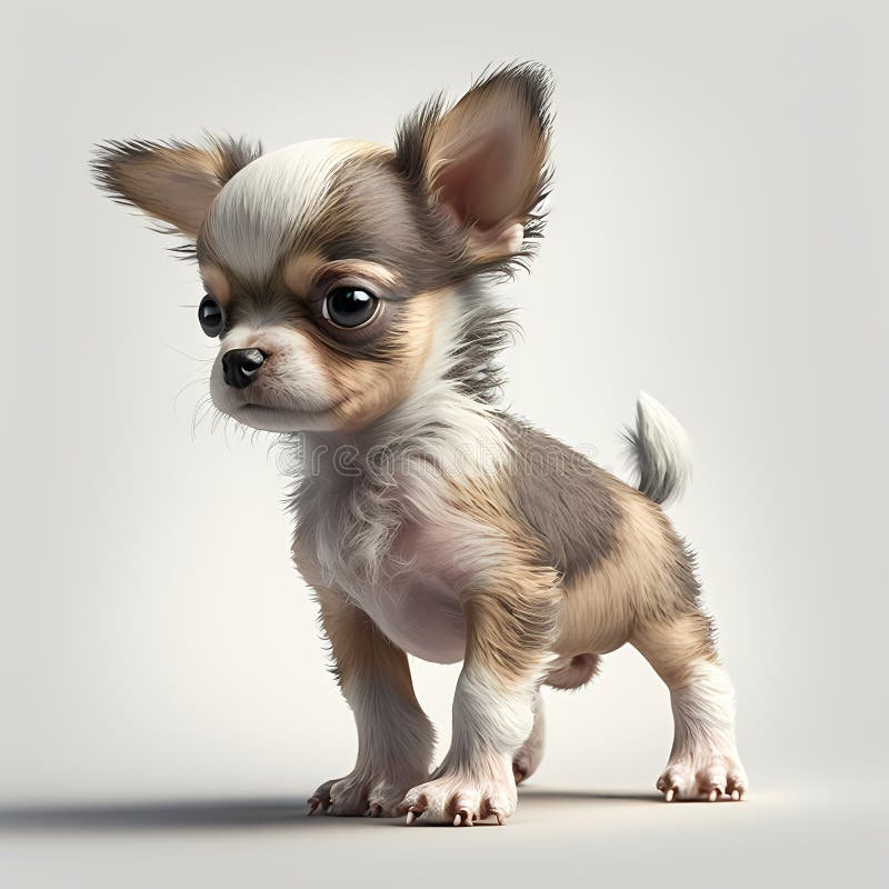Tiny Happy Puppy. Generative AI Stock Illustration - Illustration of ...