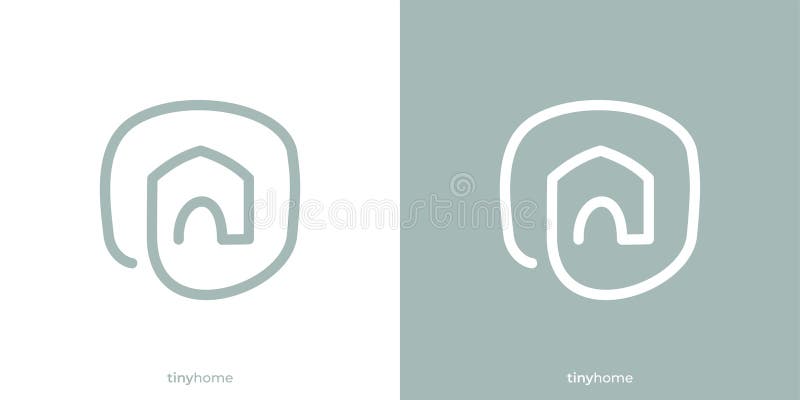 Simple Tiny House Logo. Nature Home Logo Design Template. Stock Vector ...