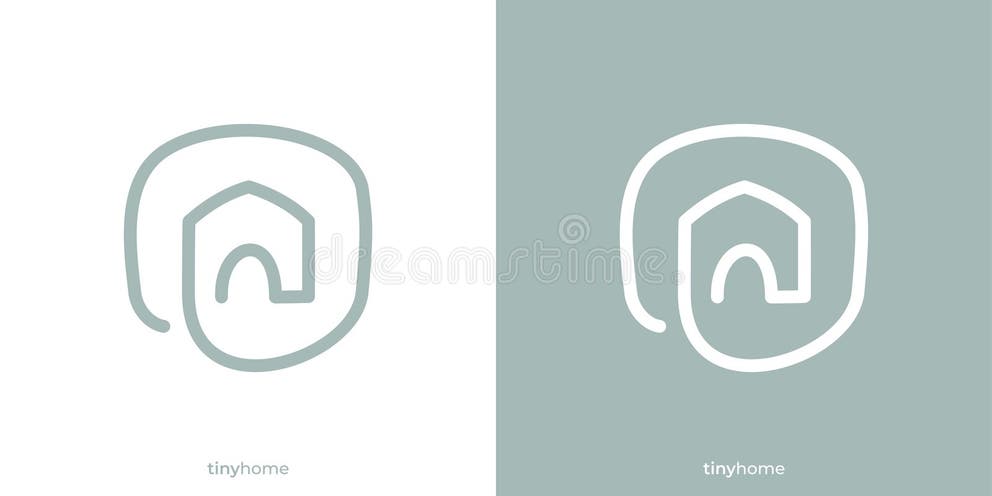 Simple Tiny House Logo. Nature Home Logo Design Template. Stock Vector ...