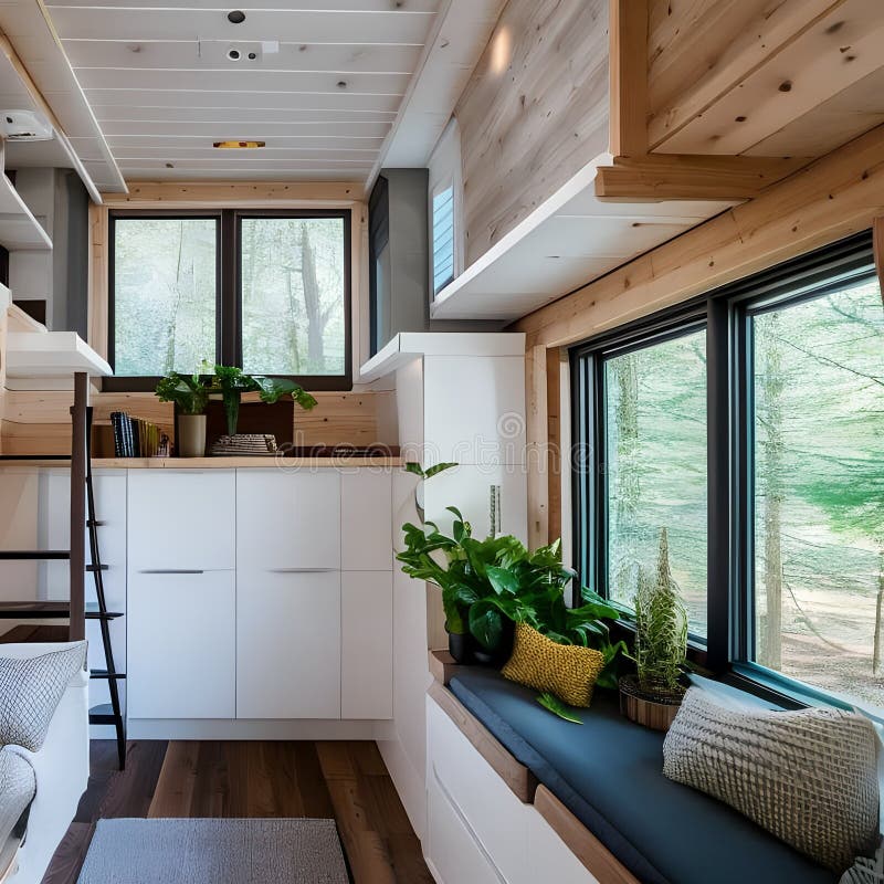 A Tiny Home with a Compact Floor Plan, Creative Storage Solutions, and ...