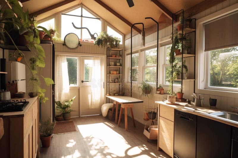 Tiny Home. Compact Living Space Designed with Efficiency and Style in ...