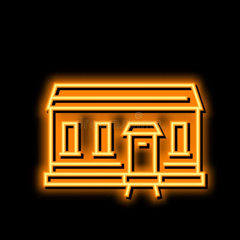 Tiny Home Neon Glow Icon Illustration Stock Vector - Illustration of ...