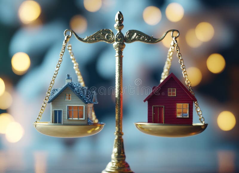 Tiny Homes on a Scale, Representing Real Estate Comparison and Property ...