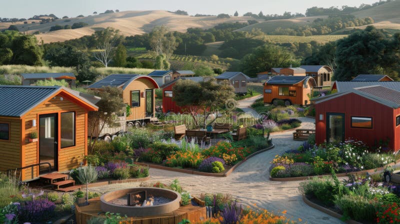 Tiny House Community Multiple Homes Stock Photos - Free & Royalty-Free ...