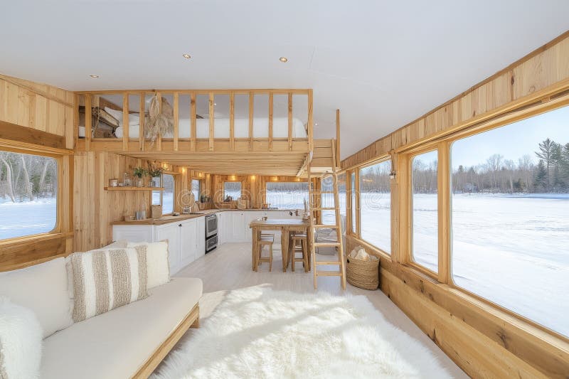 This Tiny House Has a Cozy Interior that Includes a Loft Bed and a ...