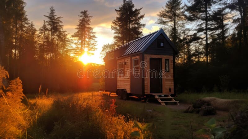 Tiny House in Nature. Generative Ai. Stock Illustration - Illustration ... Tiny House in Nature. Generative Ai. Stock Illustration - Illustration ...
