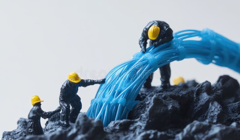 Tiny Individuals are Working Diligently on a Complex Machine Stock ...