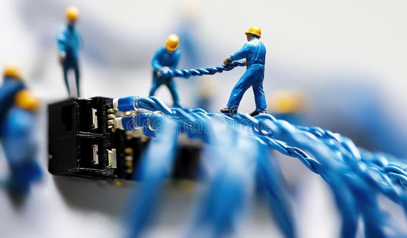 Tiny Individuals are Working Diligently on a Complex Machine Stock ...