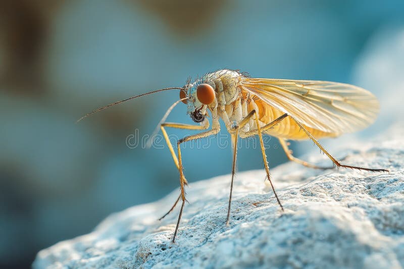 Close Up View of a Small Insect on a Rock Stock Image - Image of nature ...