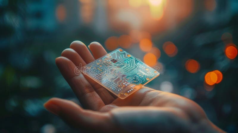 A Tiny Intricate Device Sits in the Palm of a Hand Its Components Made ...