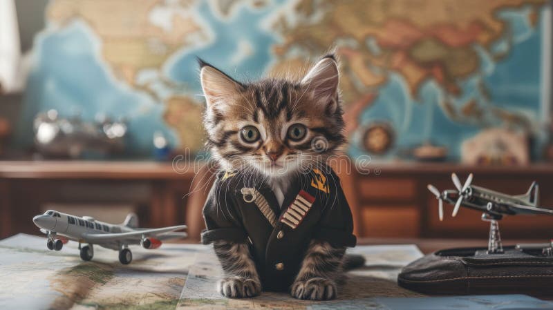 Tiny Pilot Kitten Stock Illustrations – 10 Tiny Pilot Kitten Stock ...