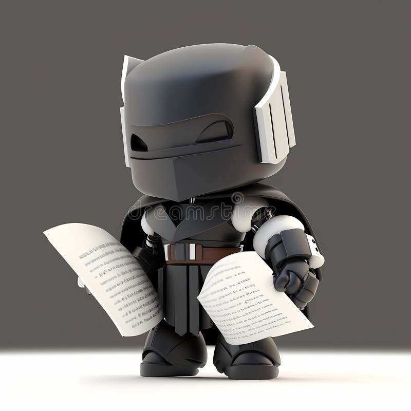 Tiny Lawyer Character Robot. Generative AI Stock Illustration ...