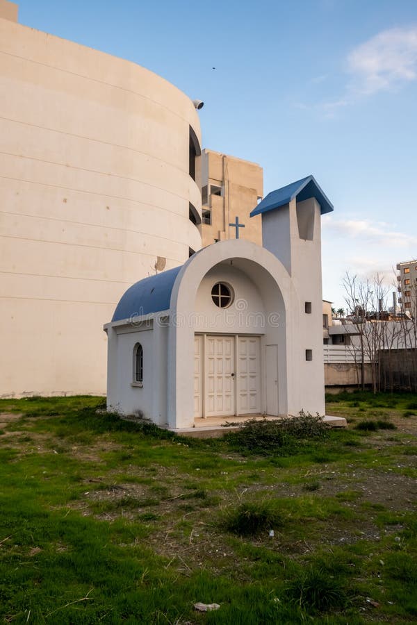 Tiny Little Church in the City Centre of Larnaca, Cyprus Stock Image ...