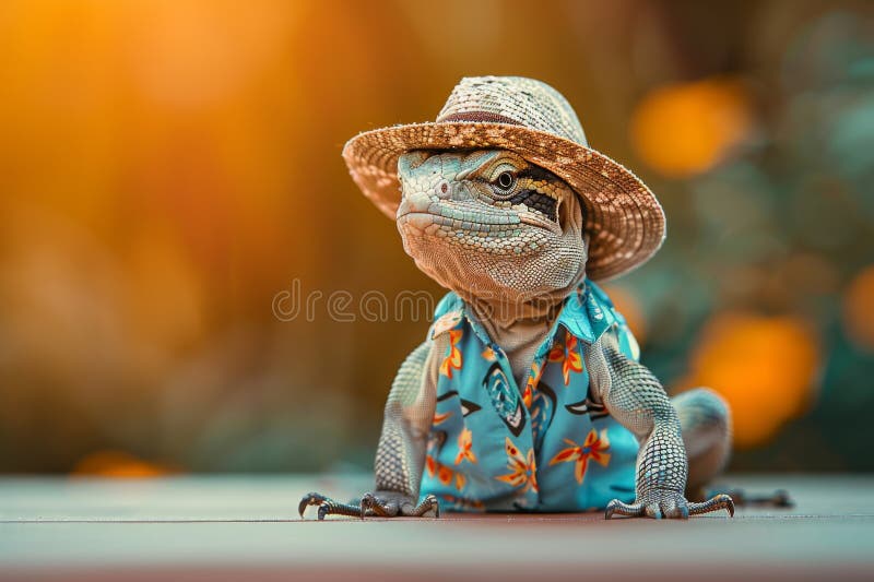 Delighted Lizard: Charming and Cheerful Stock Illustration ...