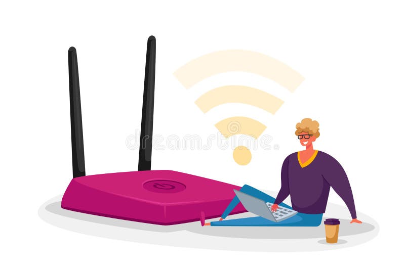 Huge Wifi Stock Illustrations – 155 Huge Wifi Stock Illustrations ...