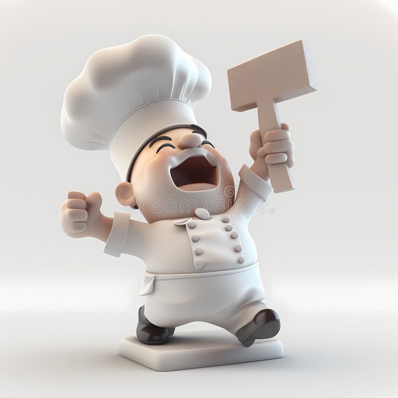Tiny Male Chef. Generative AI Stock Image - Image of business, food ...