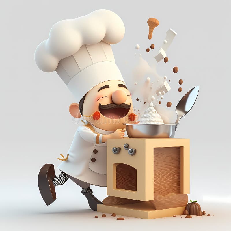 Tiny Male Chef. Generative AI Stock Image - Image of chef, culinary ...