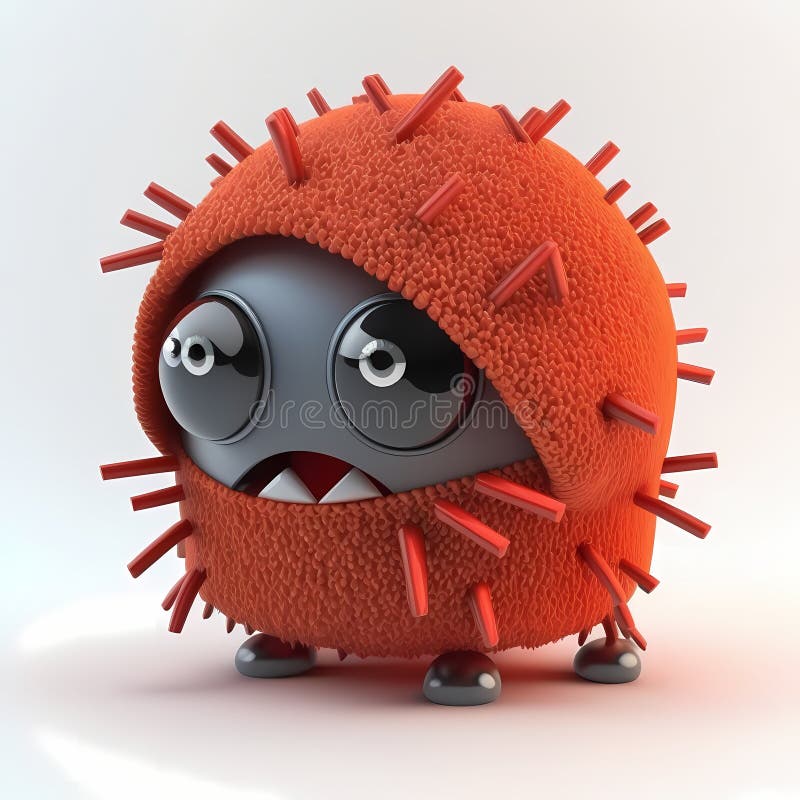 Tiny Malware Character. Generative AI Stock Illustration - Illustration ...
