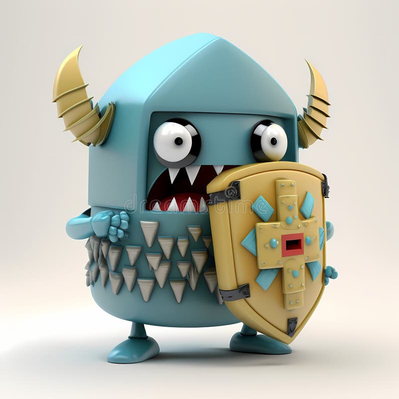 Tiny Malware Character. Generative AI Stock Illustration - Illustration ...