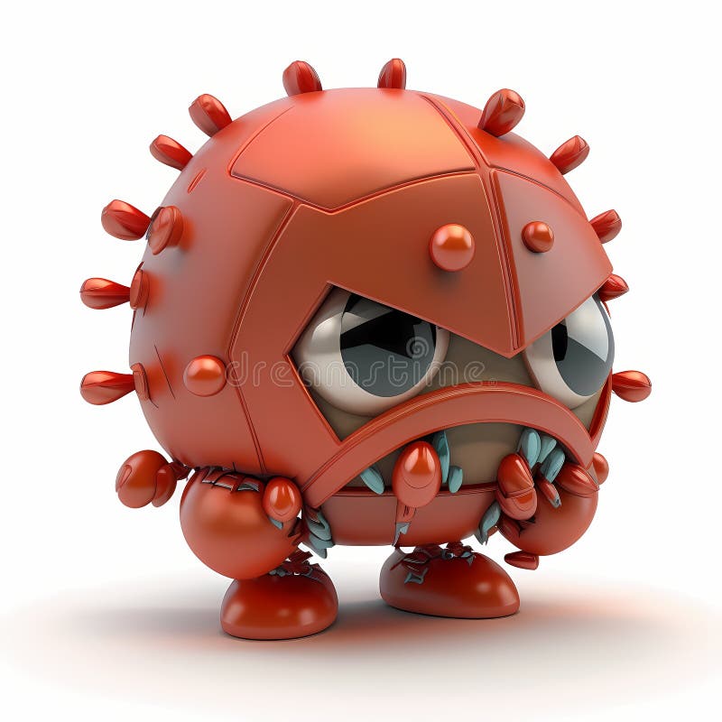 Tiny Malware Character. Generative AI Stock Illustration - Illustration ...