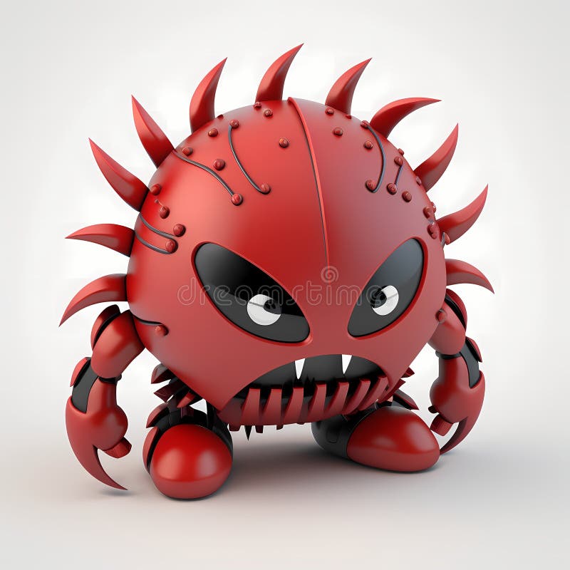 Tiny Malware Character. Generative AI Stock Illustration - Illustration ...