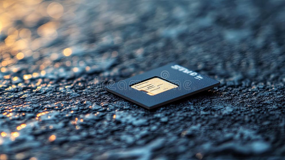 Tiny Micro Device on Dark Surface - Technology Concept Stock Photo ...