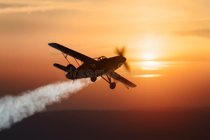 Tiny Model Plane in Flight, Symbolizing Adventure and Exploration Stock ...