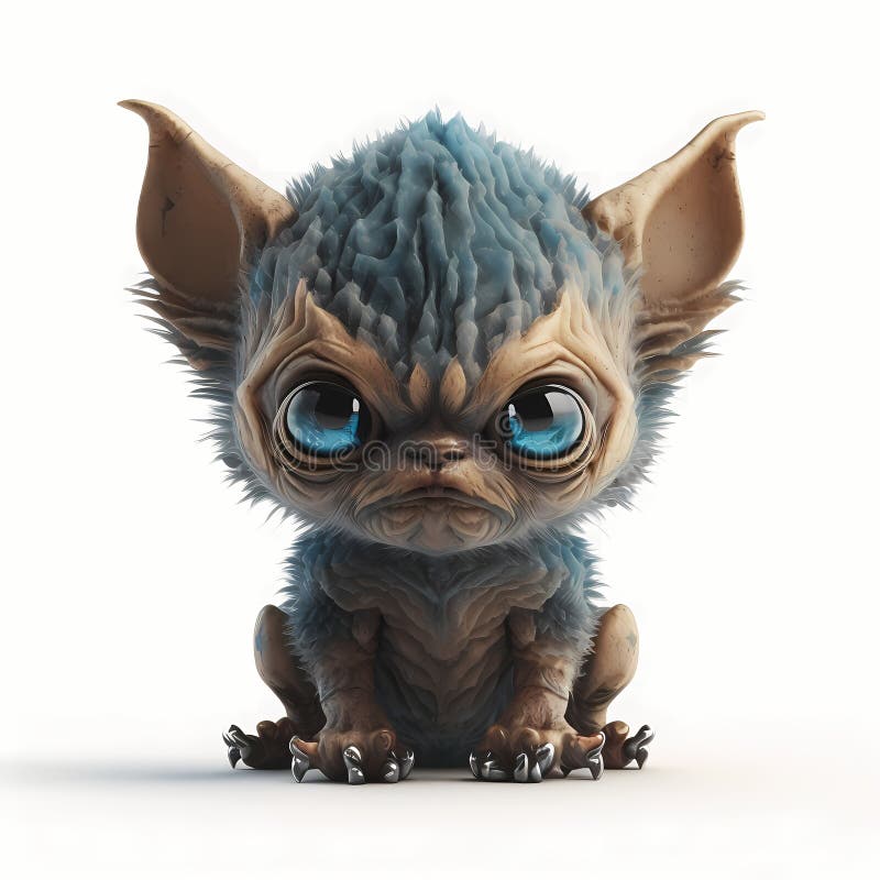 Tiny Monster Cat. Generative AI Stock Illustration - Illustration of ...