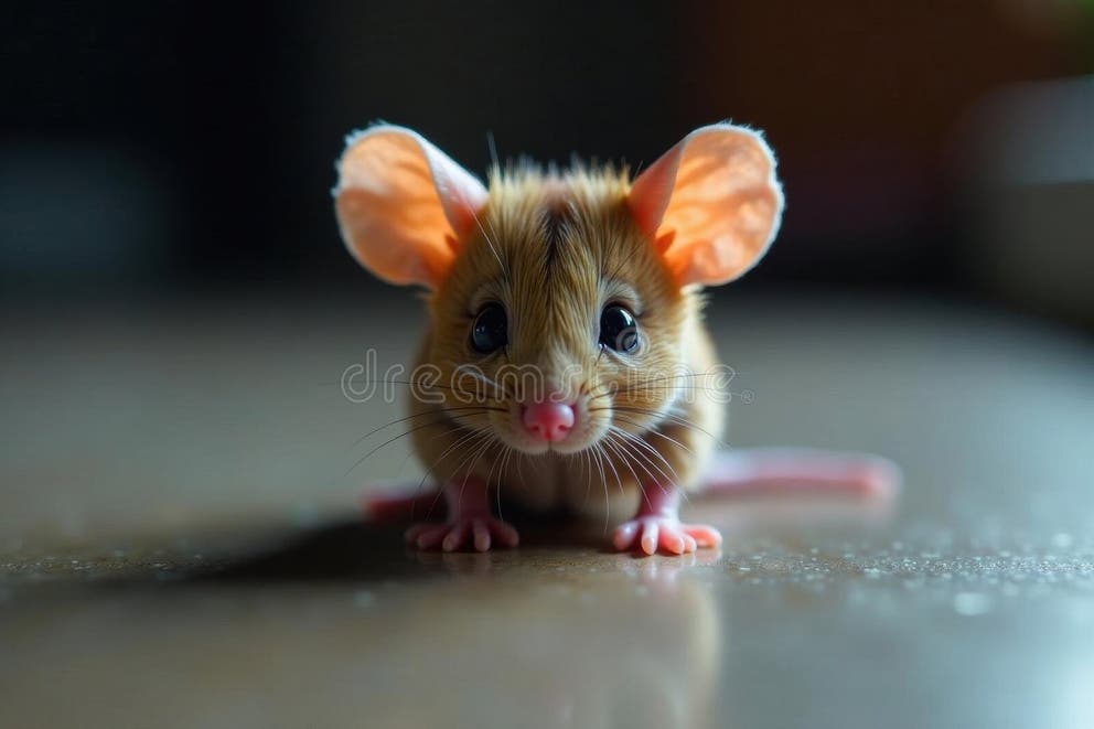 Tiny Mouse, Wide Eyes, Intently Focused Forward, Scene, Adventure Stock ...