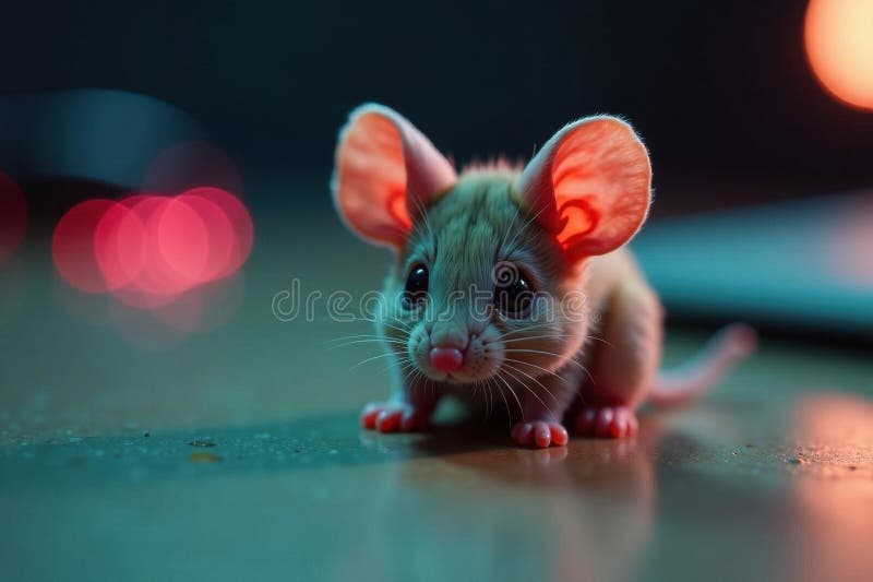 Tiny Mouse, Wide Eyes, Intently Focused Forward, Forward, Whiskers ...