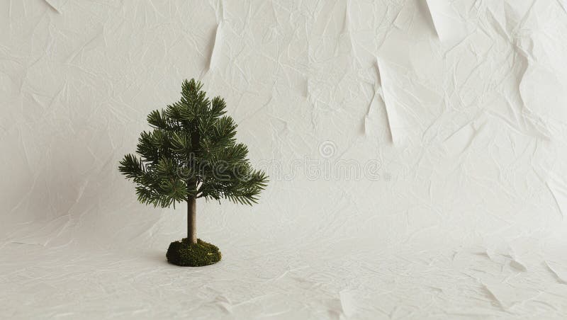 A Tiny Oak Sapling Sprouted from a Single Acorn Standing Alone on a ...