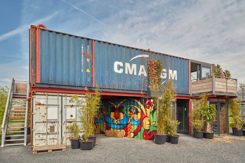 Tiny Offices Made of Used Steel Cargo Containers in Almere, the ...