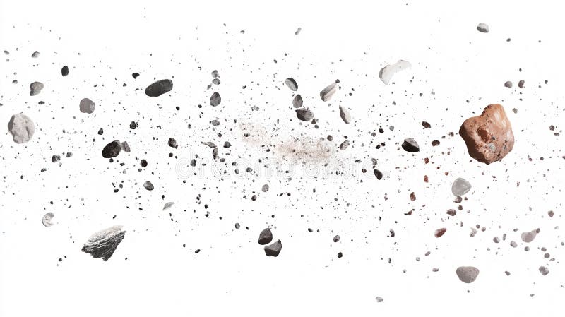 Tiny Particles and Debris Floating in Space, As If from a Shattered ...